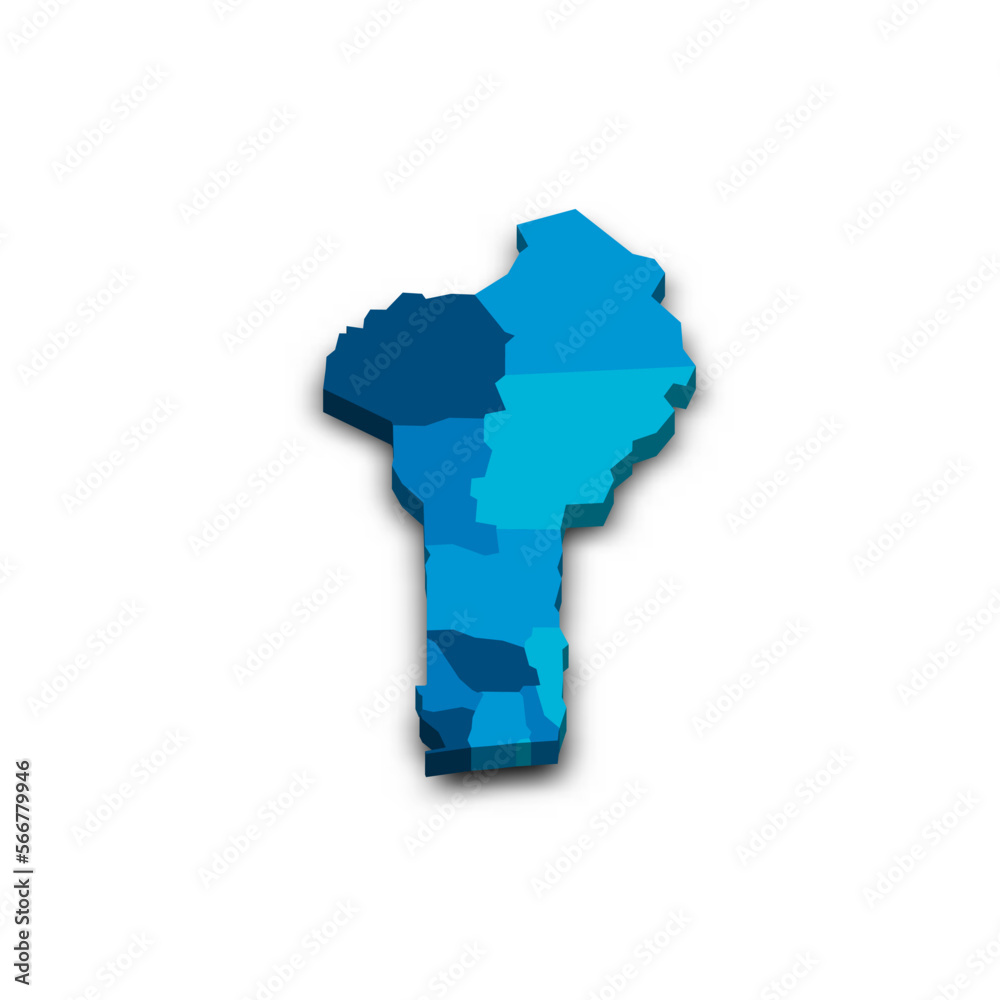 Fototapeta mapa świata dla dzieci Benin political map of administrative ... Fototapeta mapa świata dla dzieci Benin political map of administrative ...
