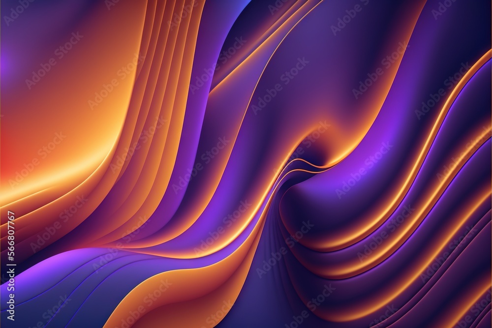 a computer generated image of a purple and orange wave pattern with a ...