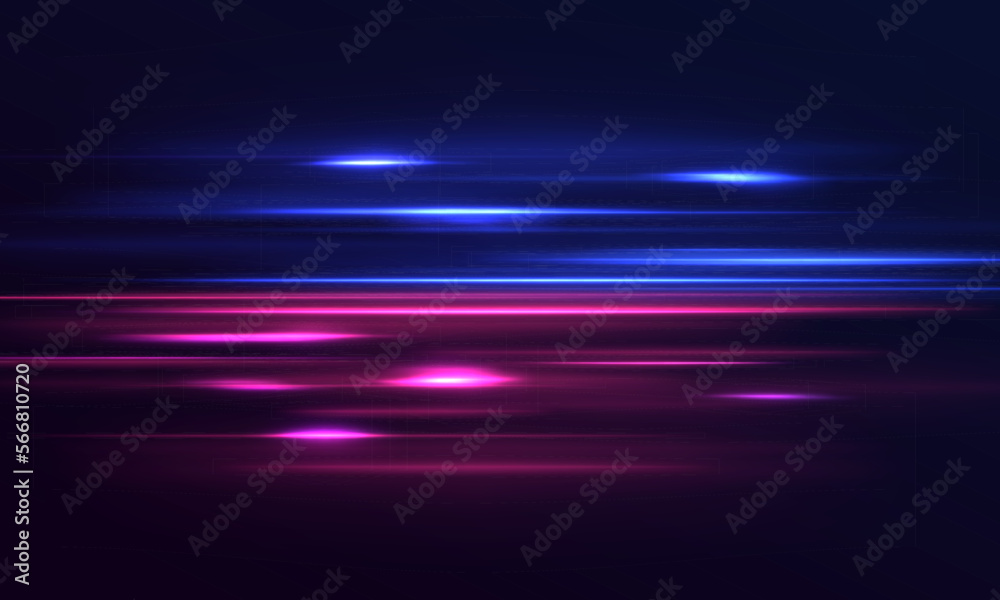 Beautiful glow light flare and spark. Red blue special effect, speed ...