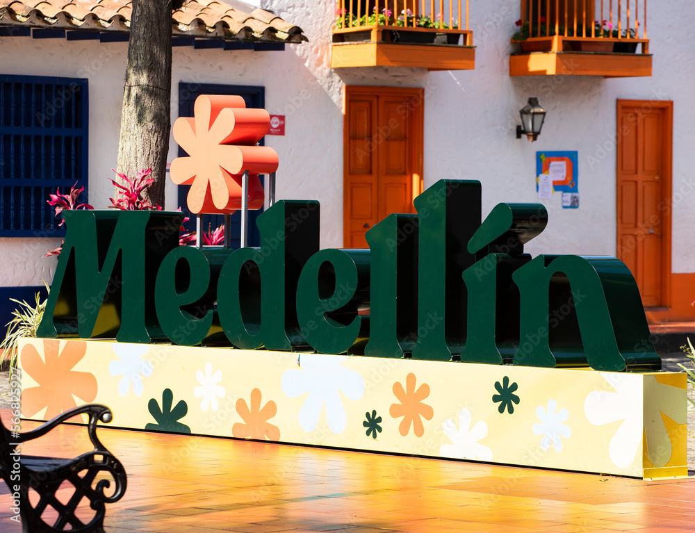 Medellin, Antioquia. Colombia - January 26, 2023. Pueblito Paisa is one ...