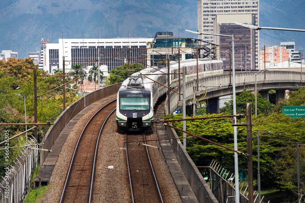 Medellin, Antioquia. Colombia - January 26, 2023. Metro de Medellín is ...