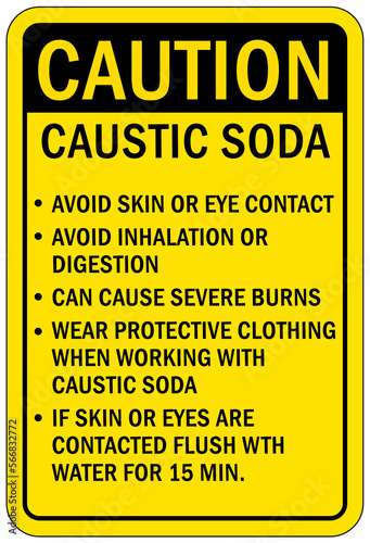 Caustic Soda Sign
