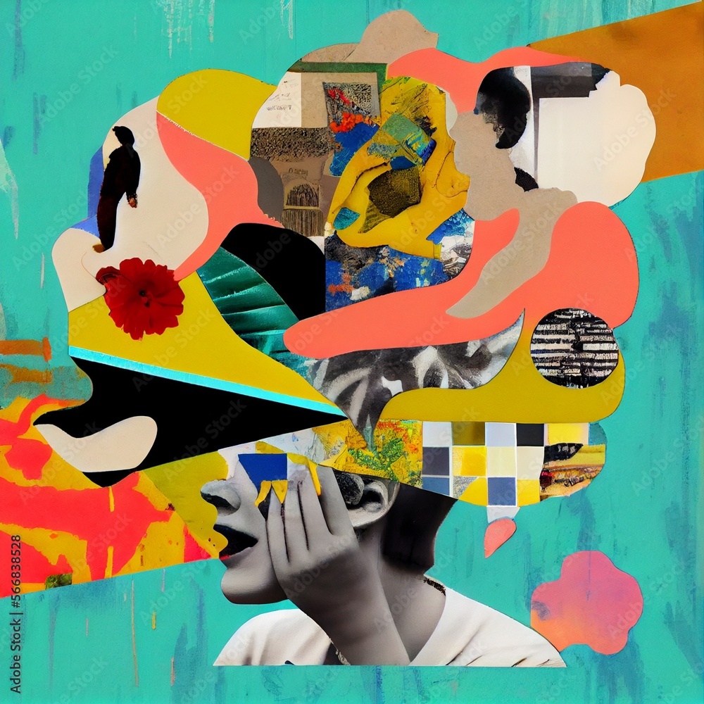 Mental States collage aesthetic, information overload and overwhelm ...