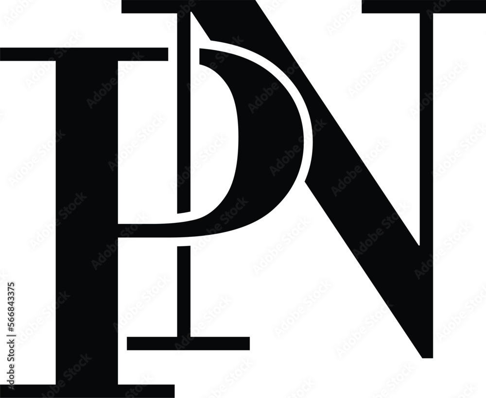PN logo design template vector illustration Stock Vector | Adobe Stock