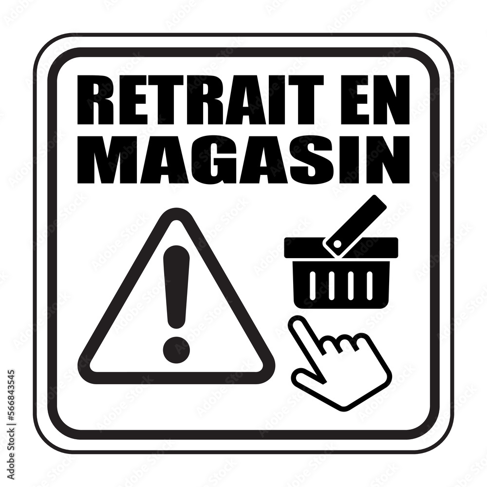 Logo retrait en magasin. Stock Vector | Adobe Stock