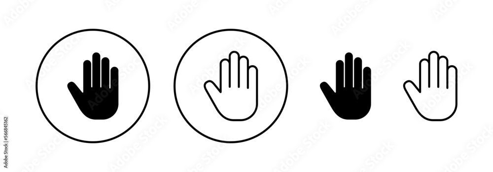 Hand icon vector for web and mobile app. hand sign and symbol. hand ...