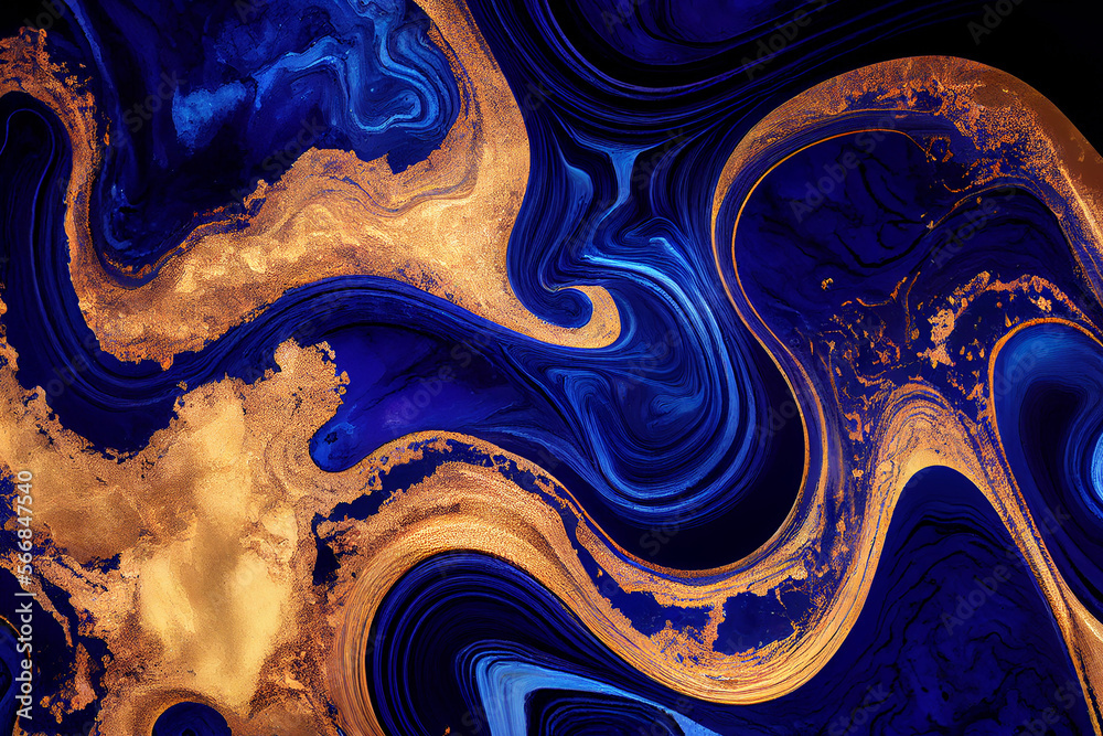 Abstract indigo marble pattern texture design with golden veins, marble ...