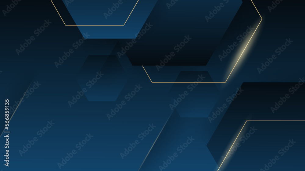 Vector hexagons background. Simple geometry overlay gold line concept ...