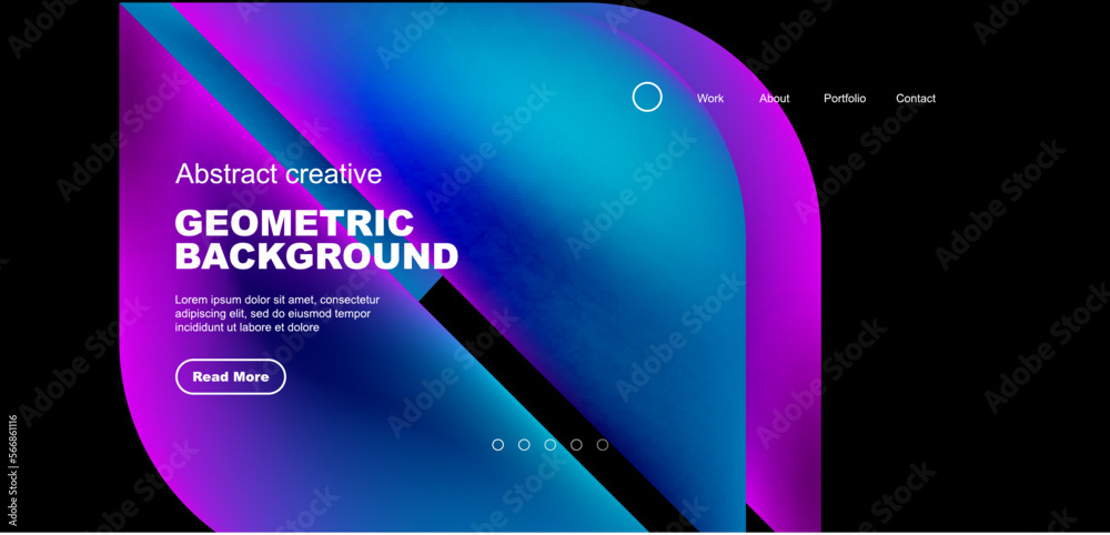 Liquid shapes with flowing gradient colors. Geometric circle round ...