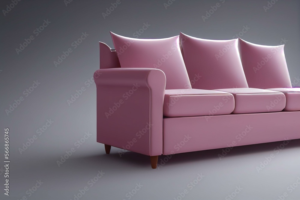 sofa render isolated PNG on transparent background advertising ...