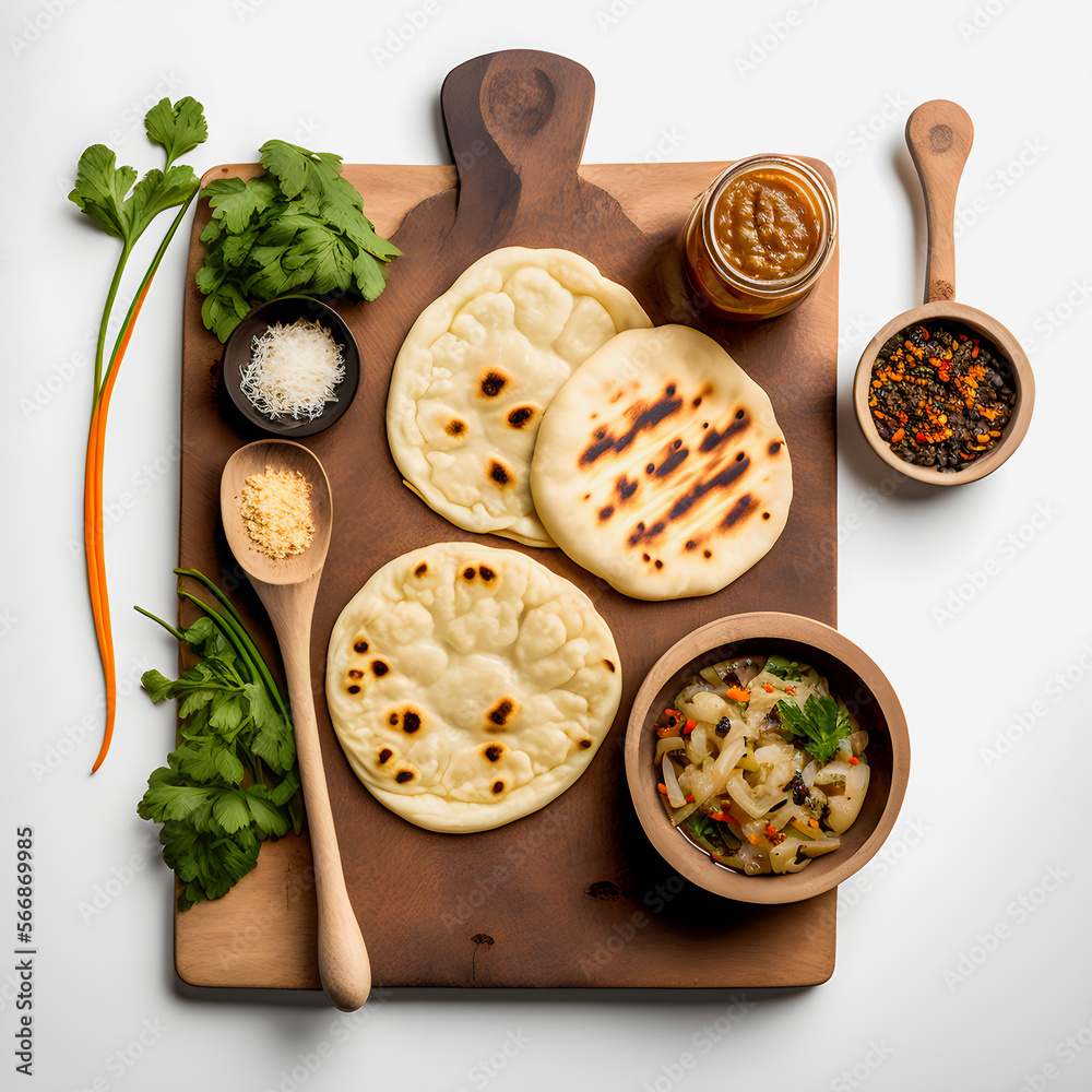 Pupusas on white background food photography. High-quality images ...