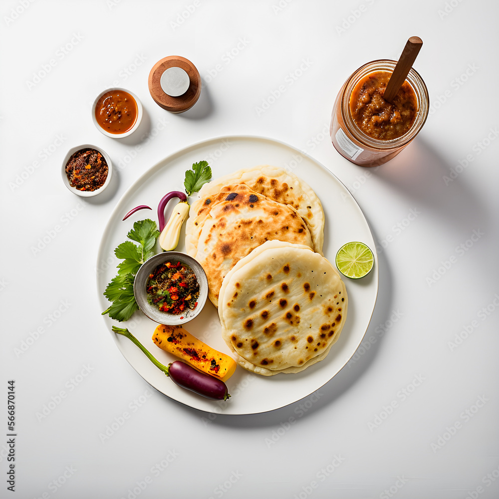 Pupusas on white background food photography. High-quality images ...