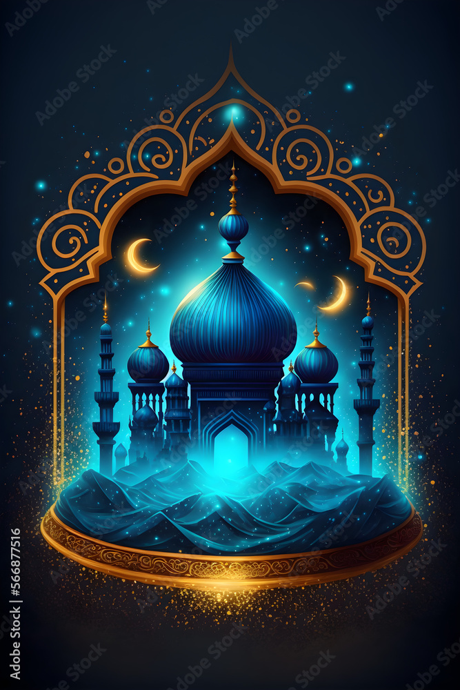 Ramdan Background, Ramzan background, mosque in the night, Beautiful ...