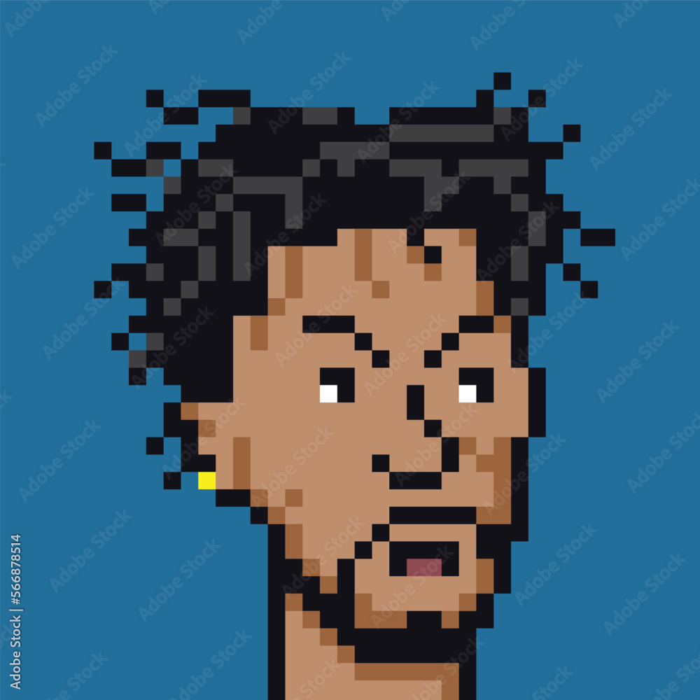 pixel art male character with assets attribute hat, glasses, cigarette ...