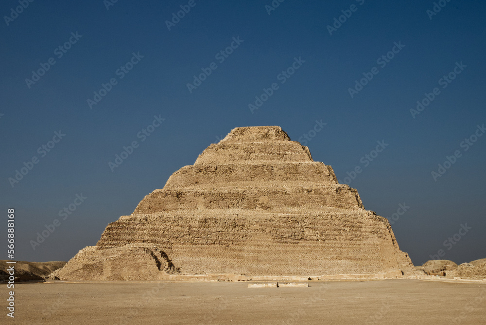 Pyramid of Djoser or Step Pyramid the oldest Pyramid in Saqqara Egypt ...