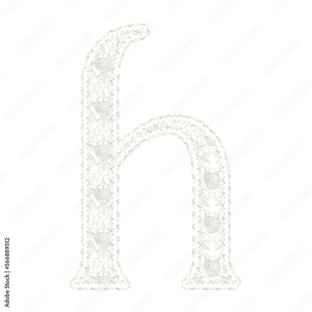 Beautiful floral lace alphabet set in uppercase and lowercase letters ...