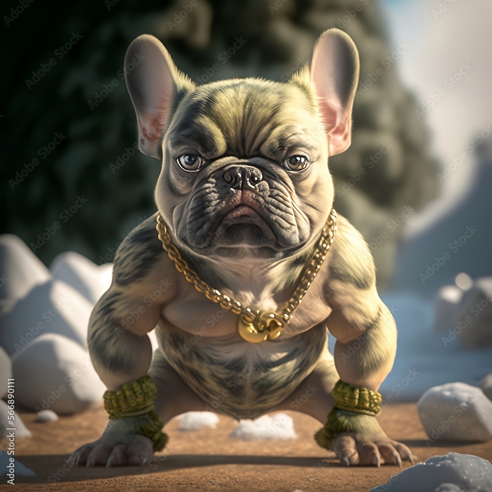 dog muscular body builder Stock Illustration | Adobe Stock