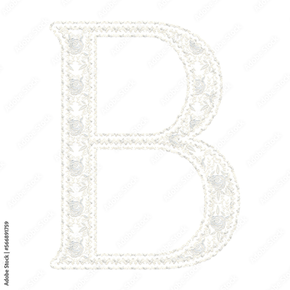 Beautiful floral lace alphabet set in uppercase and lowercase letters ...