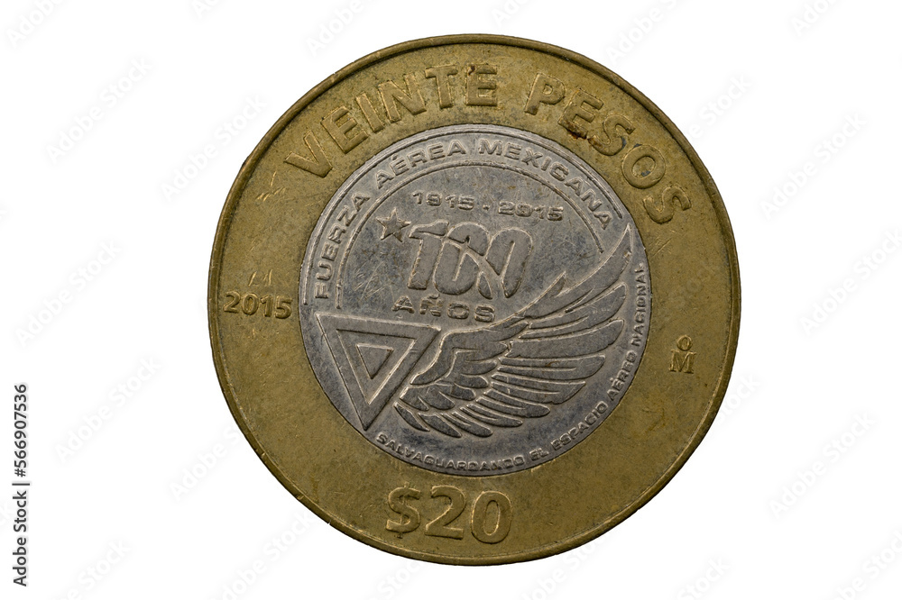 moneda de veinte pesos mexicana conmemorativa de los 100 aniversario de ...