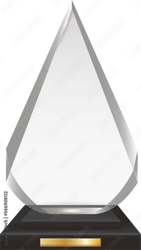 Transparent Realistic Blank Acrylic Glass Trophy Award Stock Photo ...