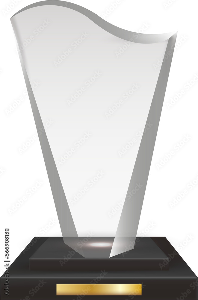 Transparent Realistic Blank Acrylic Glass Trophy Award Stock Photo ...