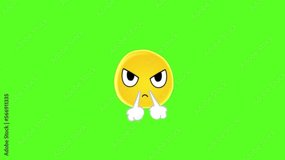 Angry emoji. Social media emoticons reaction. Emoji animation with ...
