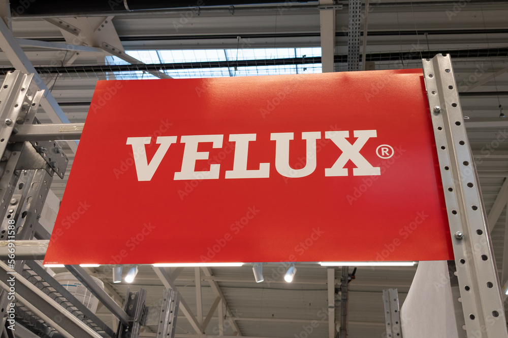 VELUX logo text and brand sign roof windows add fresh air and daylight ...