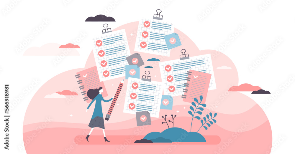 Task done Female illustration, transparent background. Time management ...