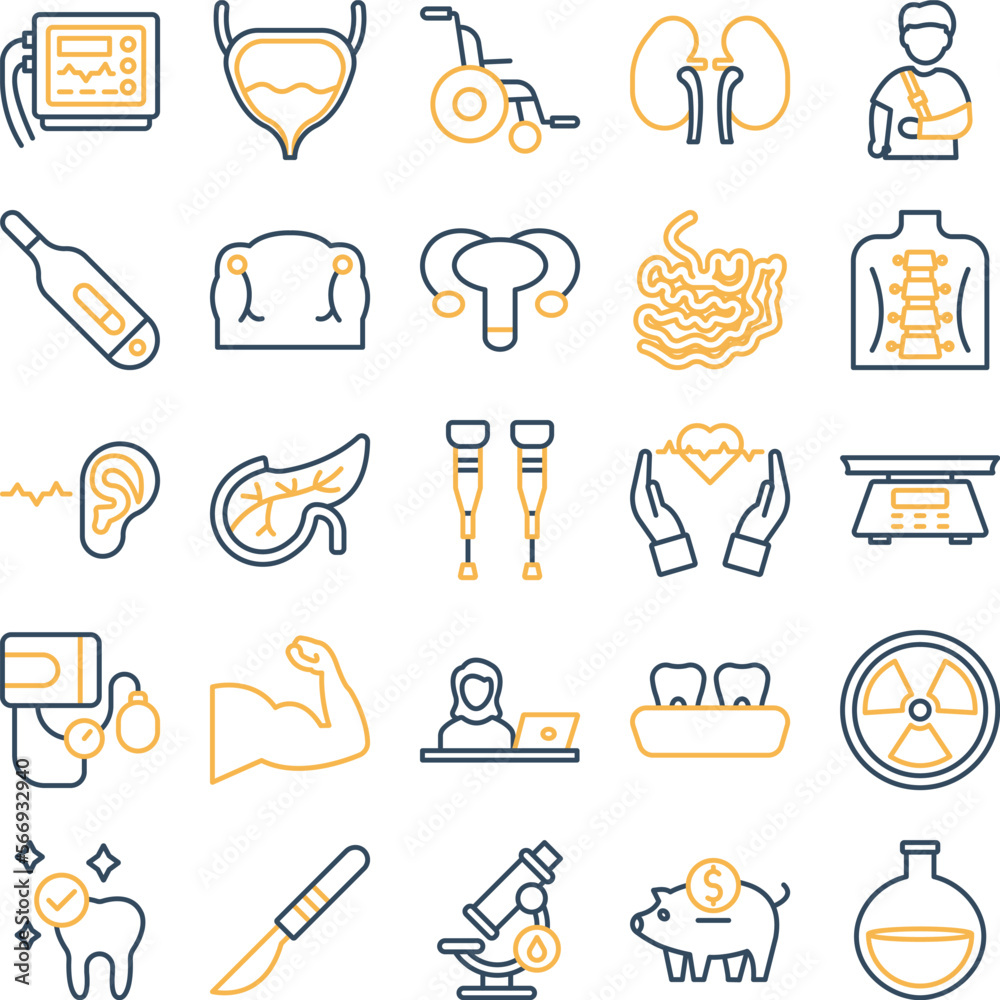 Medical healthcare icons set, medical icons pack, healthcare vector ...