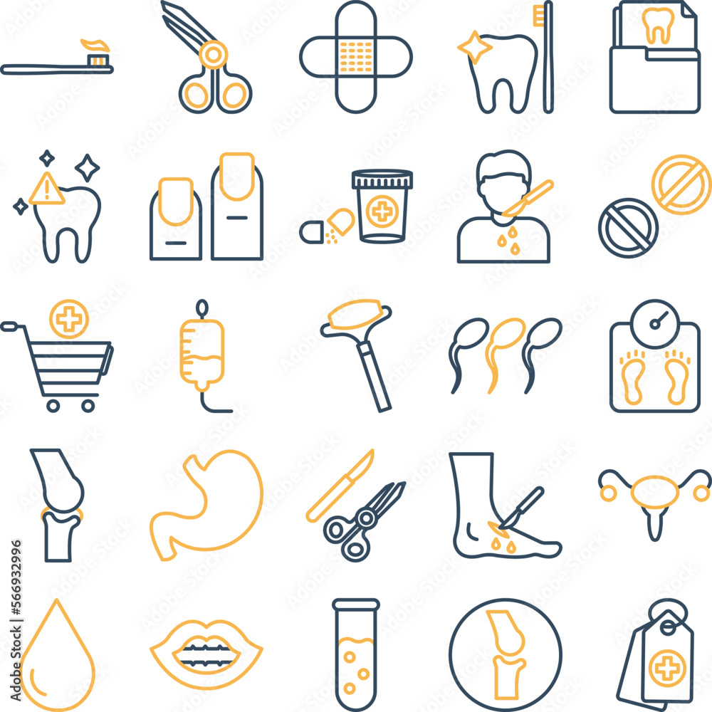 Medical healthcare icons set, medical icons pack, healthcare vector ...