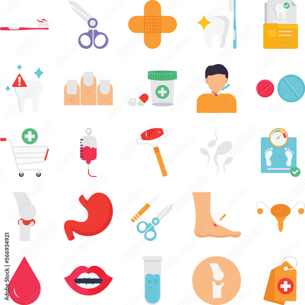 Medical healthcare icons set, medical icons pack, healthcare vector ...