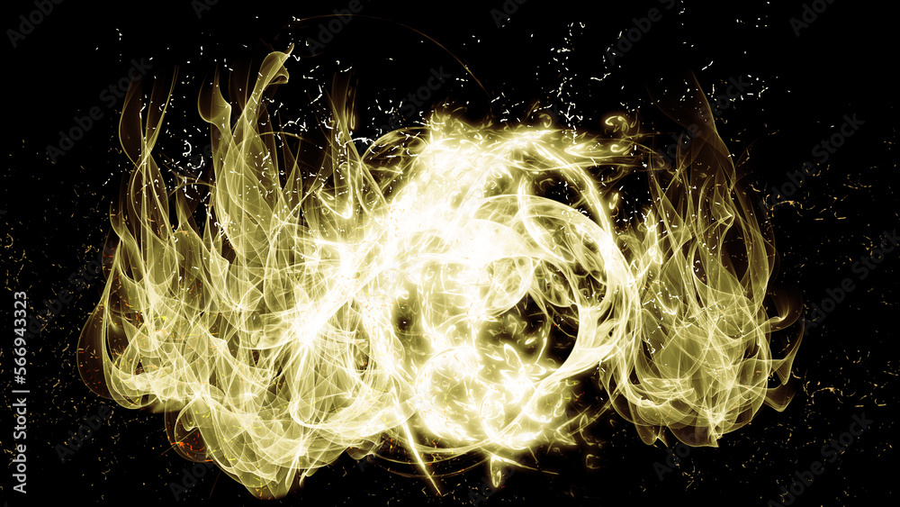 Realistic black background flame texture. Stock Illustration | Adobe Stock
