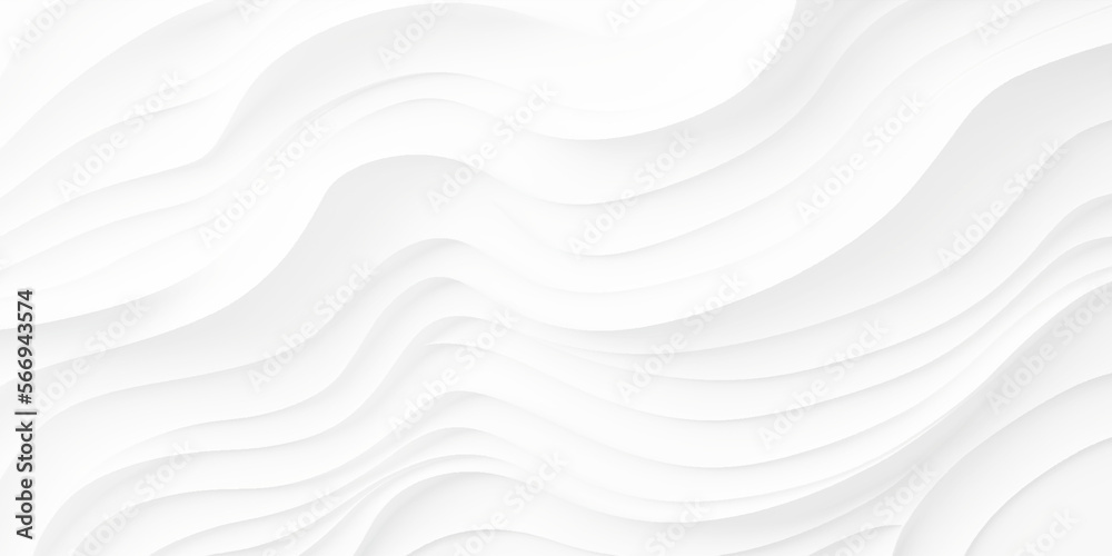 Abstract white paper wave background and abstract gradient and white wave curve lines banner ...