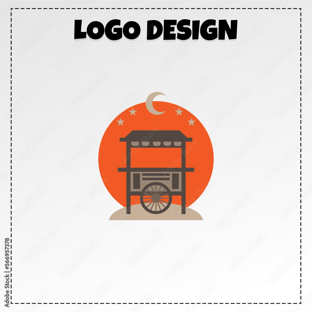 Indonesian traditional food logo angkringan mascot illustration vector ...