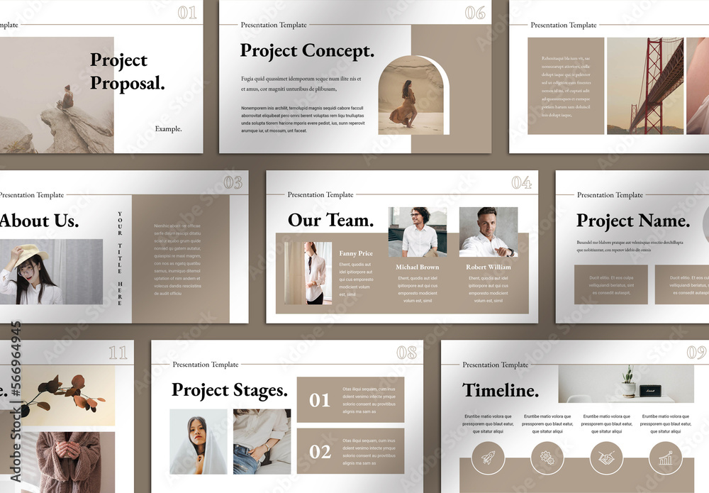 Minimalist Presentation Design Layout Stock Template | Adobe Stock