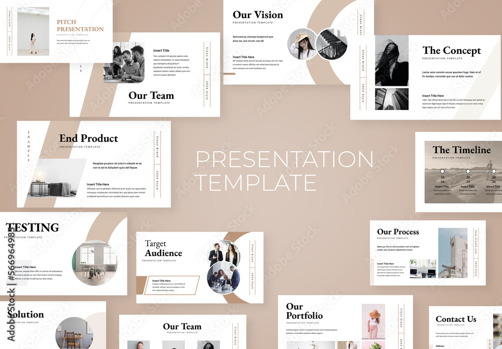 Pitch Deck Presentation Layout Stock Template | Adobe Stock