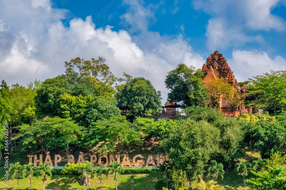Ponagar champa tower. Old Brick cham towers in Nha Trang, landmark ...