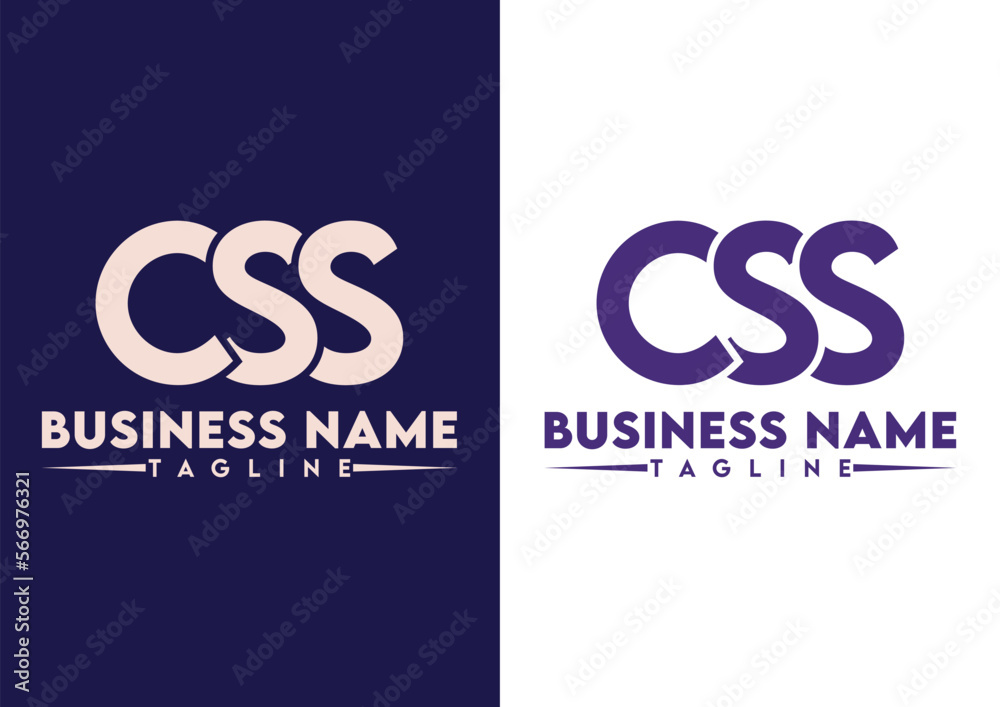 Letter CSS logo design vector template, CSS logo Stock Vector | Adobe Stock