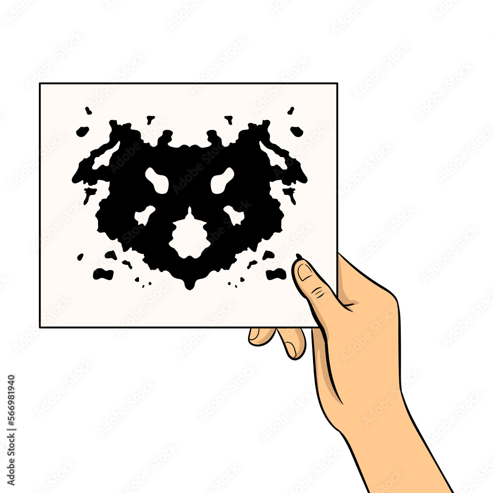 Rorschach test pop art PNG illustration with transparent background ...