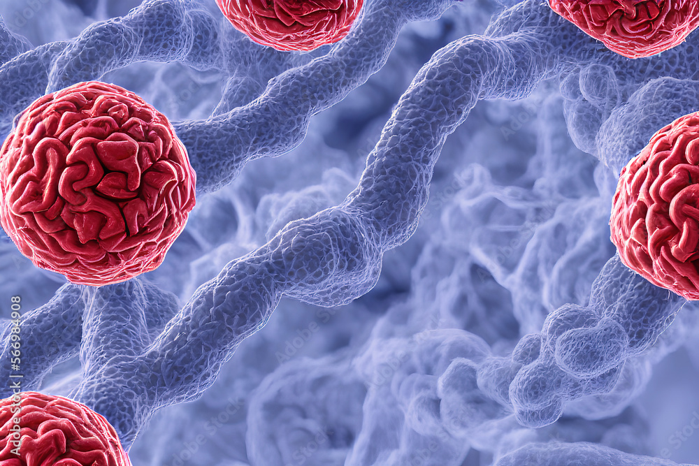 Microscopic images of multiple disease cell in human anatomy system 3D ...