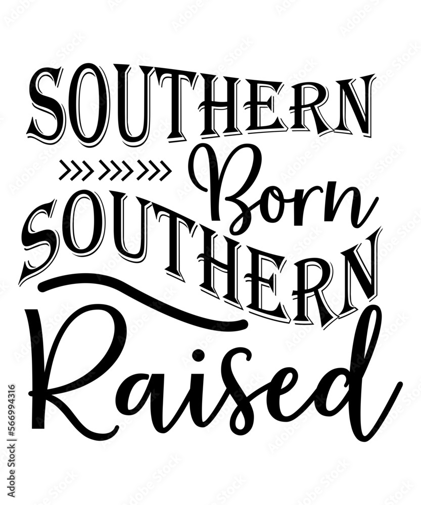 southern born southern raised SVG Cut File, Western Svg Cut File ...