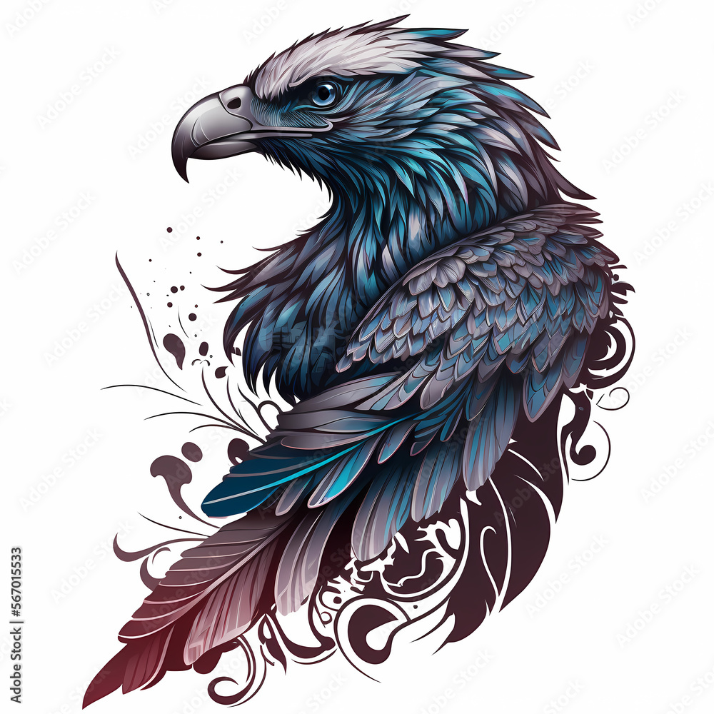 Eagle Vector Illustration For Logo Tattoo Or Design Generative Ai