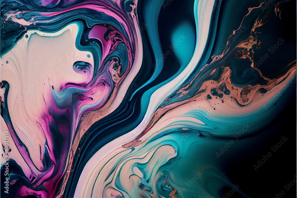 Abstract liquid art background painting in alcohol ink technique, a ...