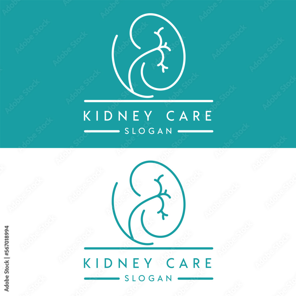 Human kidney medical outline logo. simple line art kidney care logo ... Human kidney medical outline logo. simple line art kidney care logo ...