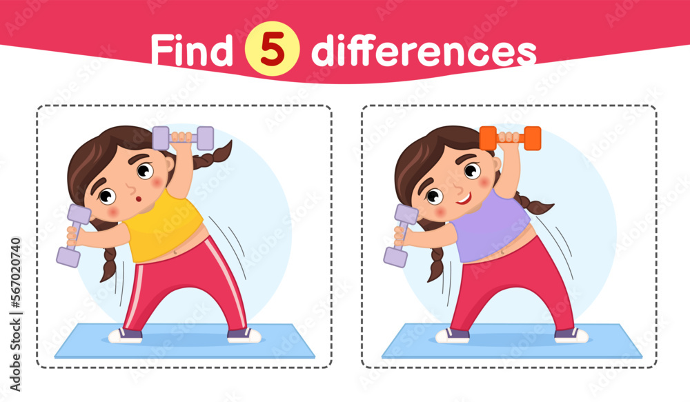 Find differences. Educational game for children. Cartoon vector ...