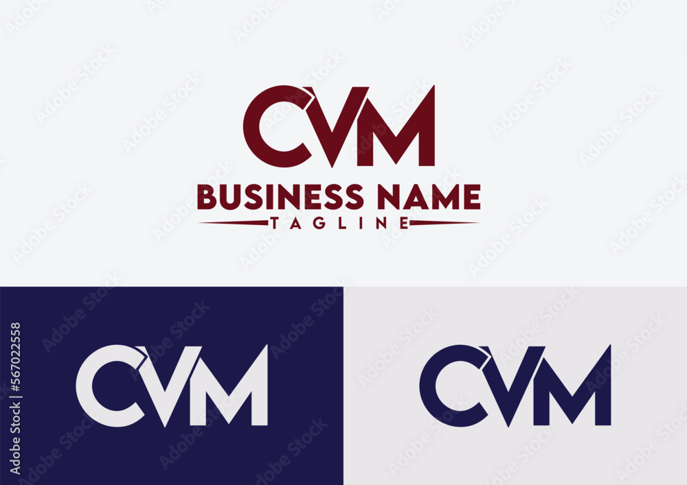 Letter CVM logo design vector template, CVM logo Stock Vector | Adobe Stock
