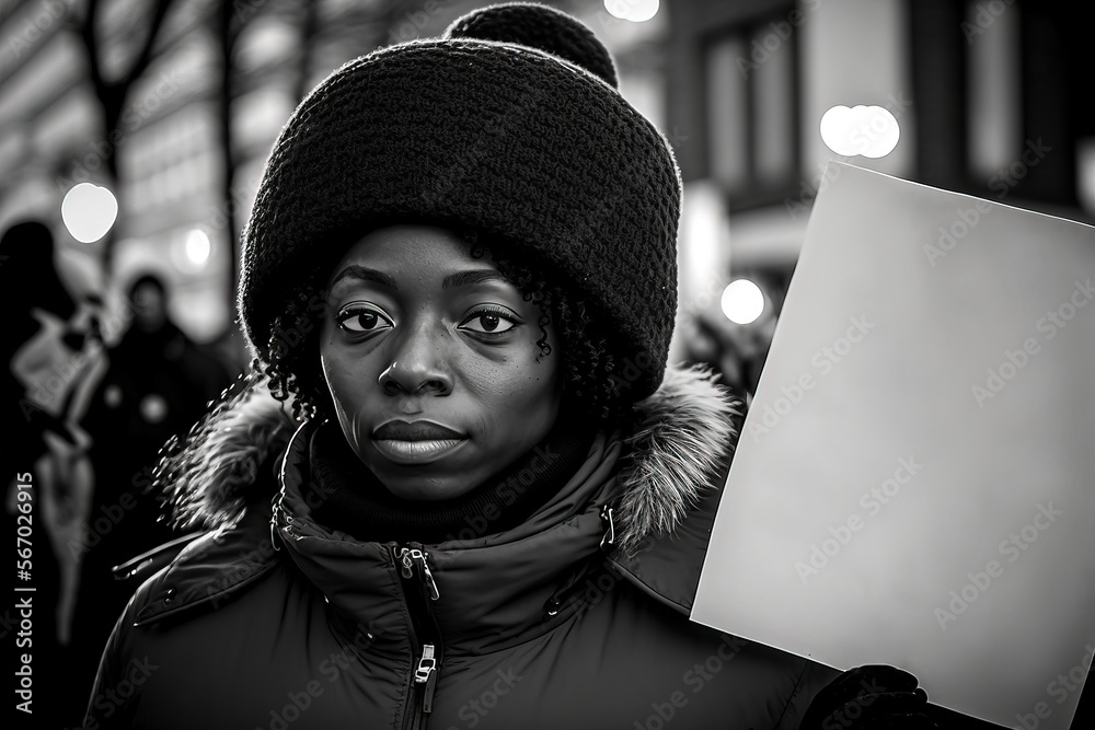 Protest, Poster, Black Woman, Crowd, Equality, Human Rights, Racism ...