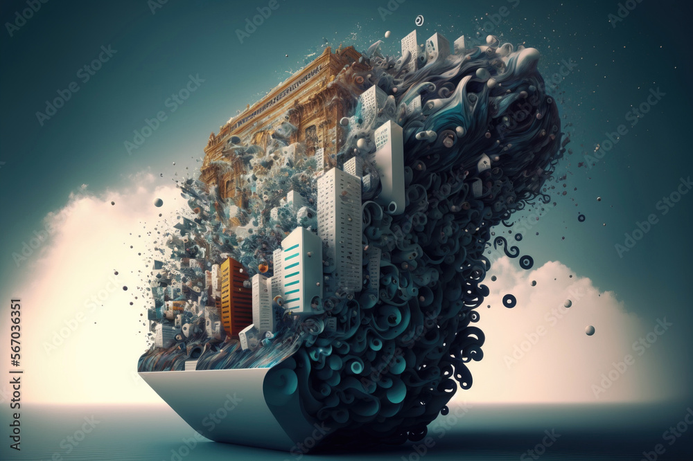 Conceptual image of Big Data depicting the complexity and magnitude of ...