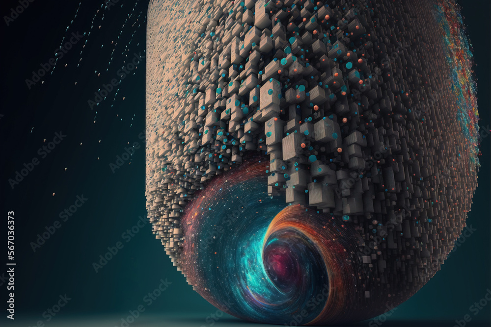 Conceptual image of Big Data depicting the complexity and magnitude of ...