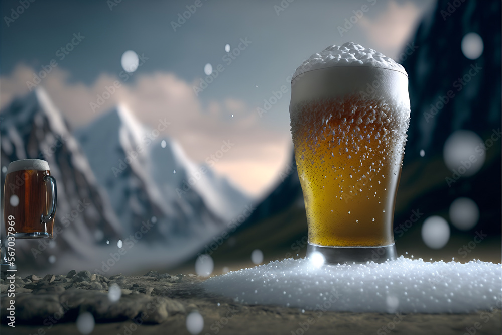 Generative AI illustration of conceptual art 3d super chilled draft ...